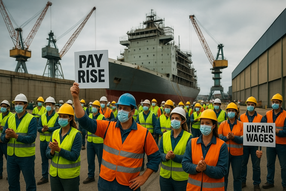Greve na Construção Naval! Mais de 500 trabalhadores da BAE Systems ...